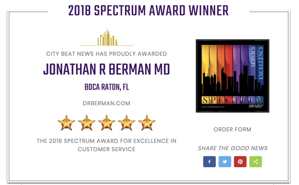 Dr. Jonathan Berman Awarded The 2018 Spectrum Award - Blog